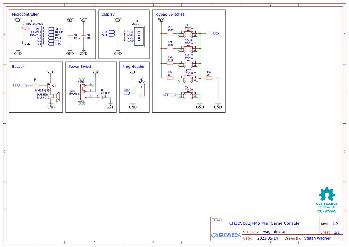CH32V003 Game Console - EasyEDA open source hardware lab
