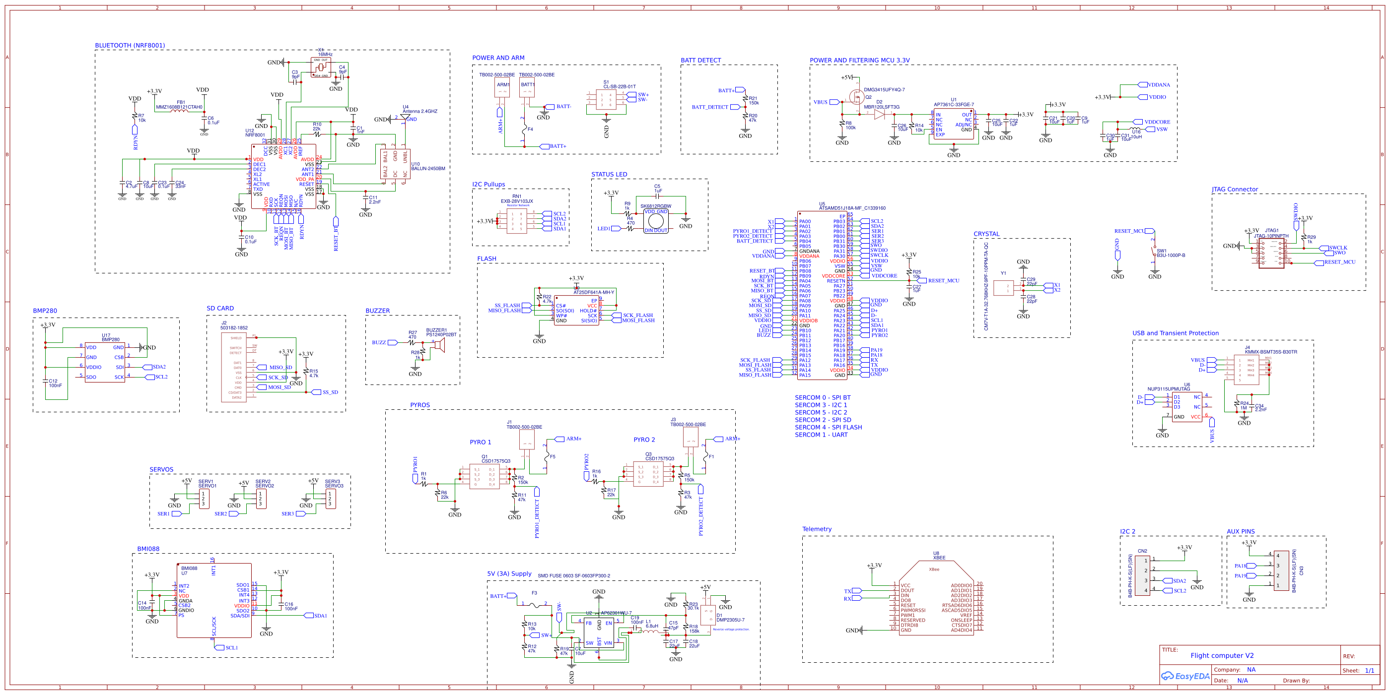 Flight Computer V3 - EasyEDA open source hardware lab