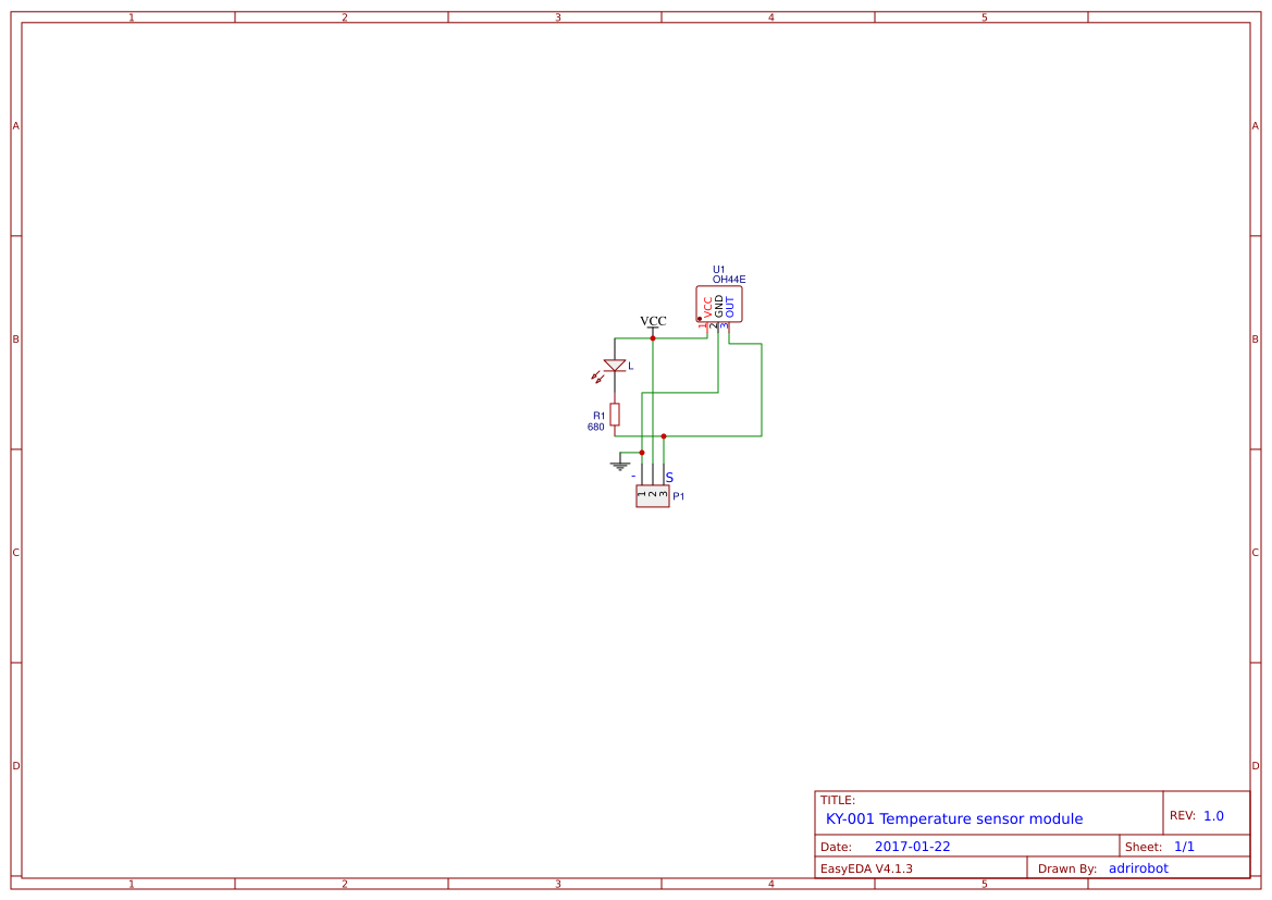 KY-003 Hall magnetic sensor module - EasyEDA open source hardware lab