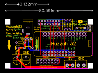 Huzzah32 Matrix Breakout - OSHWLab