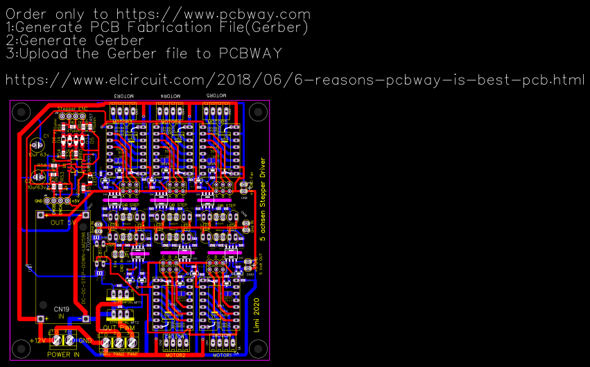 5 axis Stepper Driver DRV8825 optoisolated - OSHWLab