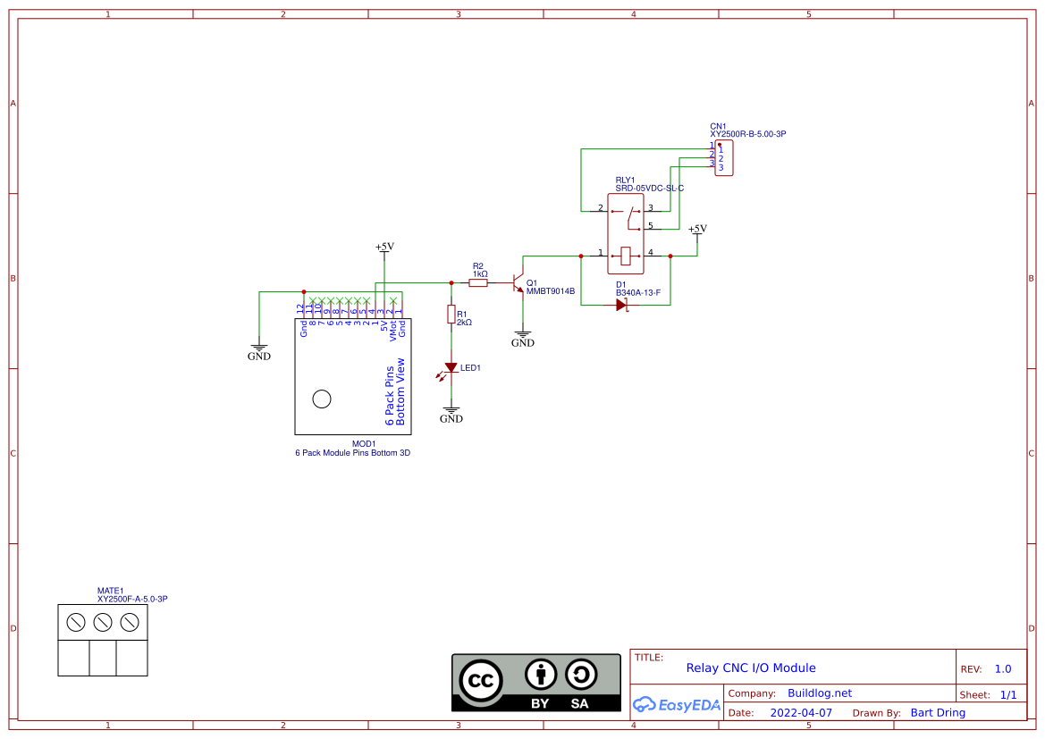 6 Pack Relay Module - EasyEDA open source hardware lab