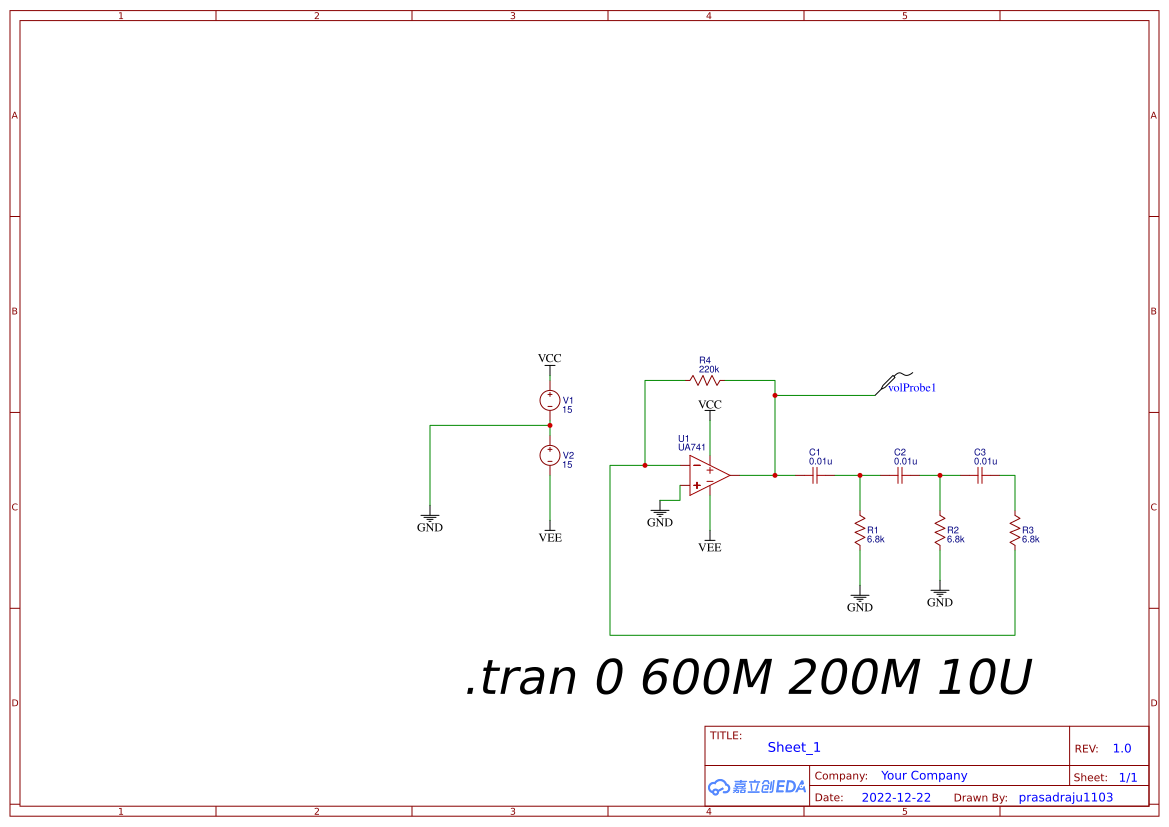 RC Phase shift - EasyEDA open source hardware lab