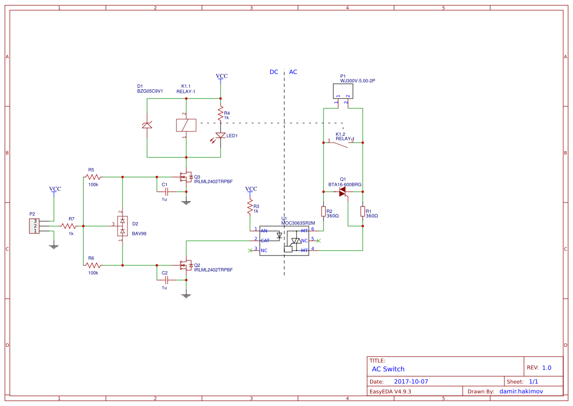 AC switch - EasyEDA open source hardware lab