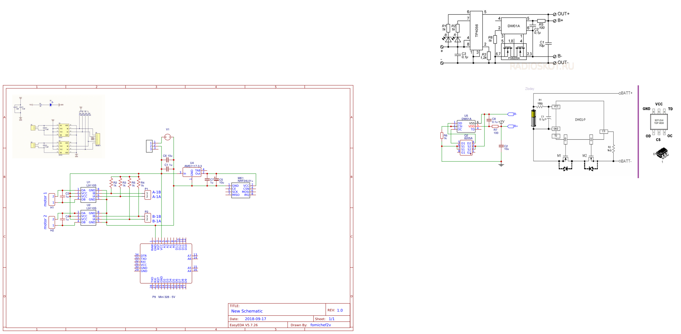 Arduino-RC-L9110S-NRF24L01 - EasyEDA open source hardware lab