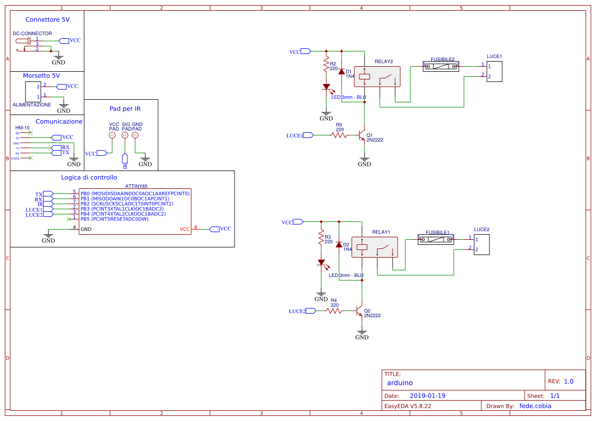 controllo luci bluetooth - EasyEDA open source hardware lab