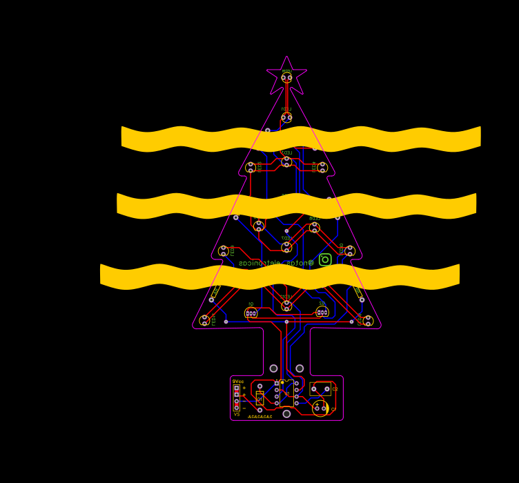 PCB Xmas Tree - EasyEDA open source hardware lab