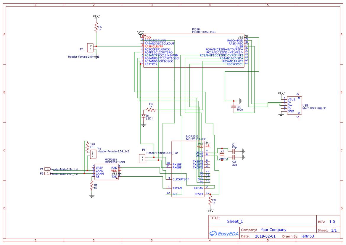 PCB CANBUS - OSHWLab