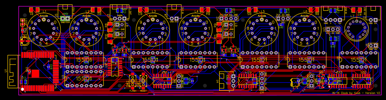 NixieClock v1 - EasyEDA open source hardware lab