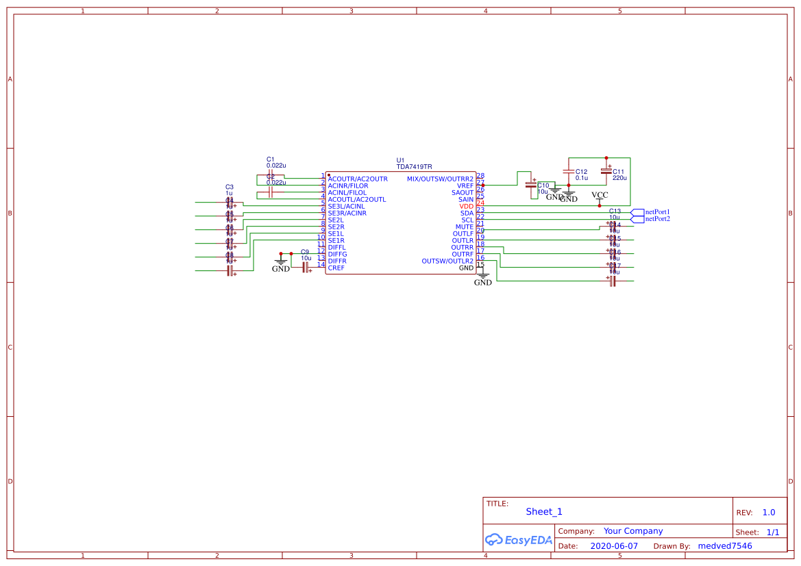 tda7419_v2 - EasyEDA open source hardware lab
