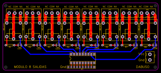 Modulo 8 salidas relé - EasyEDA open source hardware lab