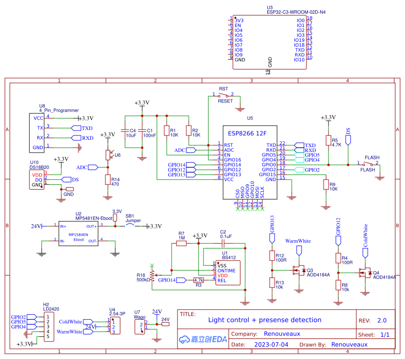 Light Control With movement and presence detection - EasyEDA open ...