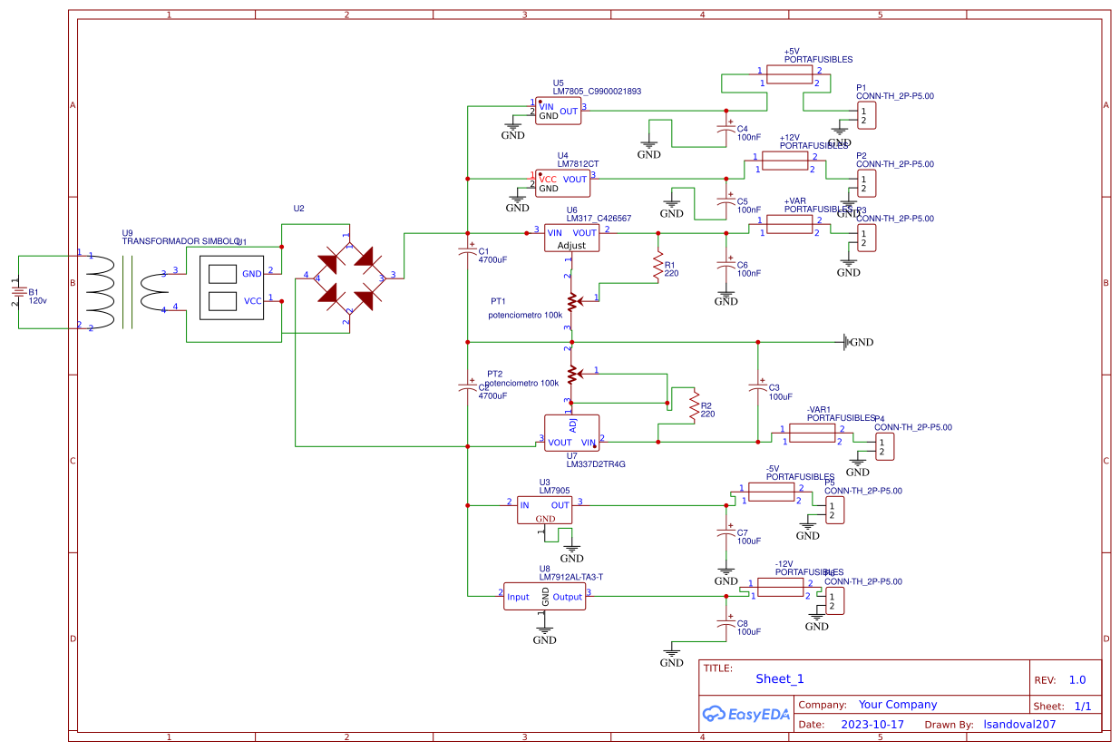 proyecto final circuitos Lizandro Sandoval - Platform for creating and sharing projects - OSHWLab