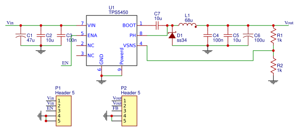 TPS5450电源模块 - OSHWLab