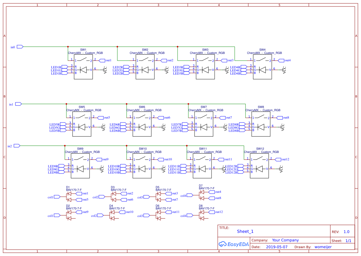 12 short keys - EasyEDA open source hardware lab