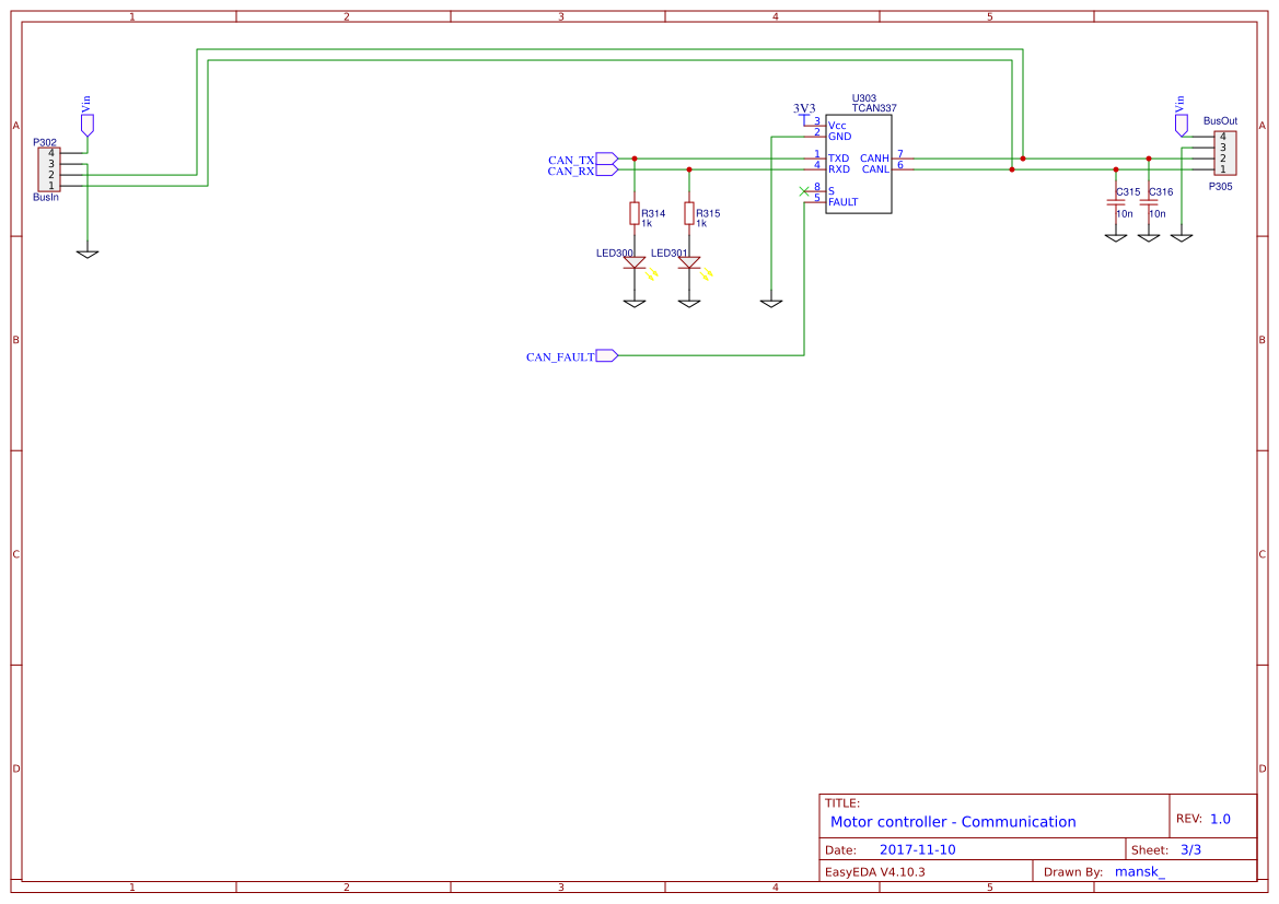 Motor controller - EasyEDA open source hardware lab