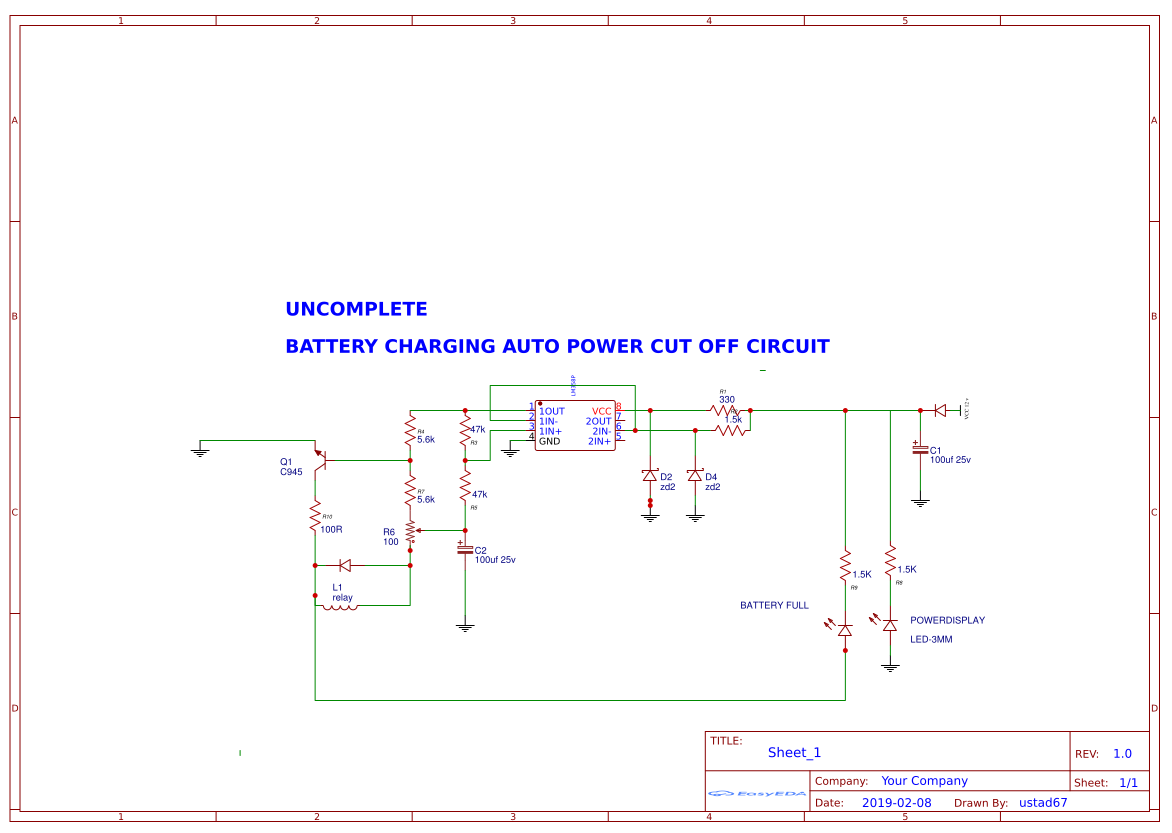 battery charge controller - EasyEDA open source hardware lab