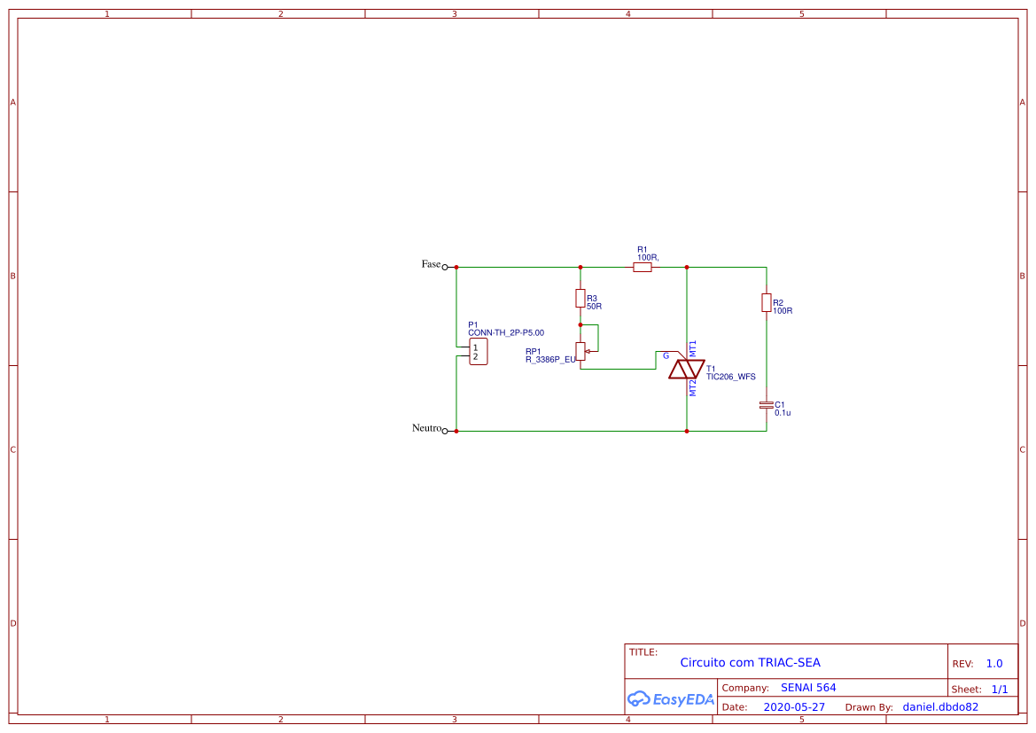 Circuito com TRIAC-SEA - EasyEDA open source hardware lab
