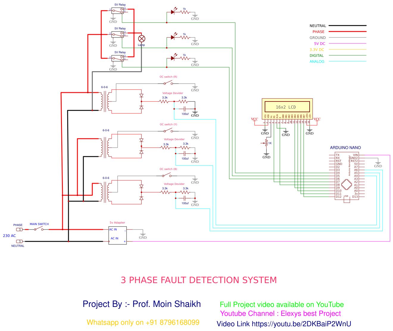 3 Phase Automatic Fault Detection System Easyeda Open Source Hardware Lab