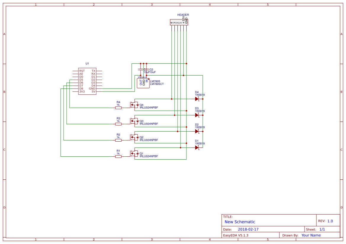 D1 Mini Quad Motor Driver - EasyEDA open source hardware lab