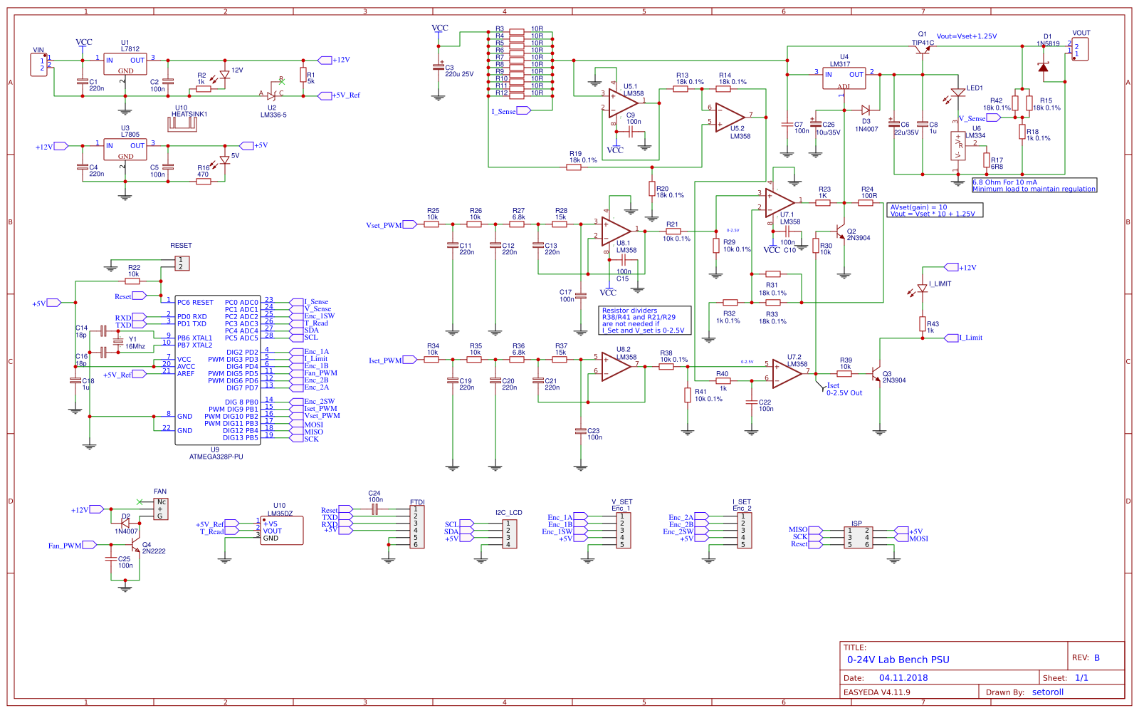 Lab_Bench_PSU_revB - EasyEDA open source hardware lab