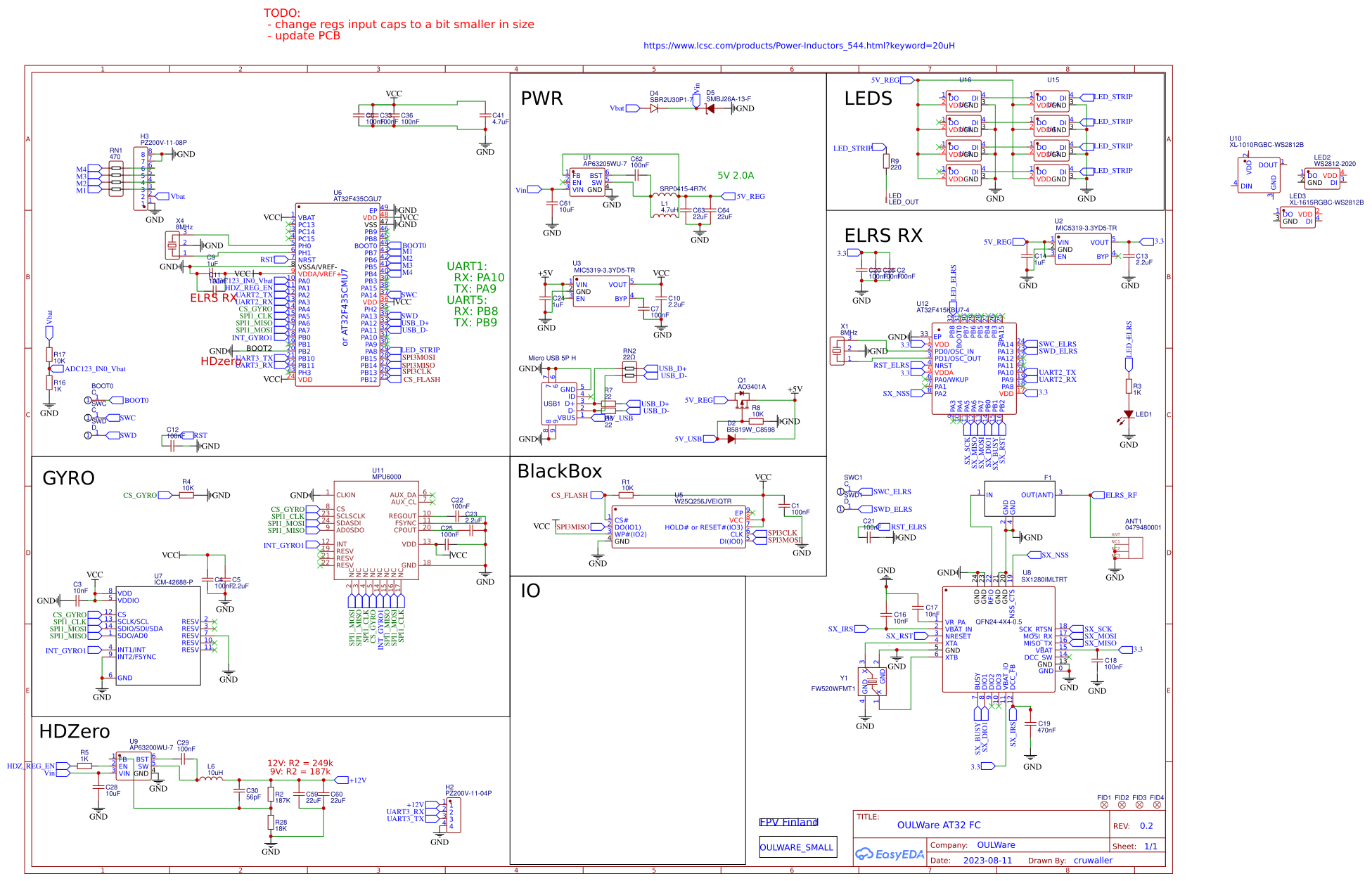 flight_controller_at32_hdz_elrs - EasyEDA open source hardware lab