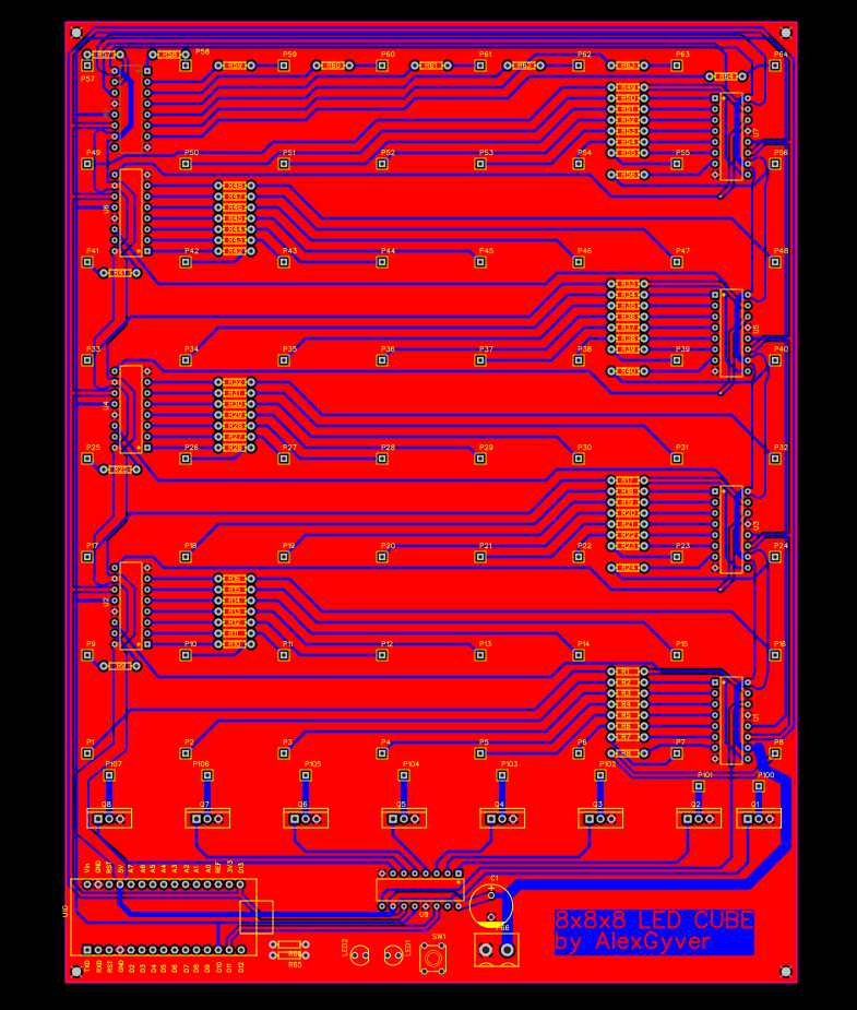 led_8x8x8 - EasyEDA open source hardware lab