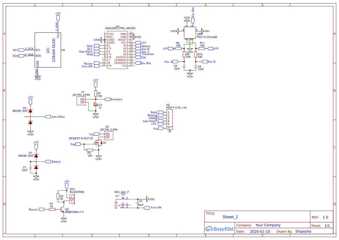 DIY Spot Welder v4 - EasyEDA open source hardware lab