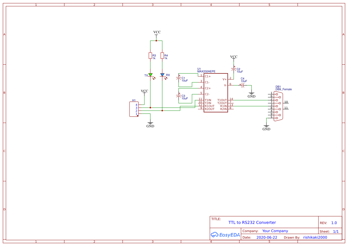 TTL to rs232 - OSHWLab