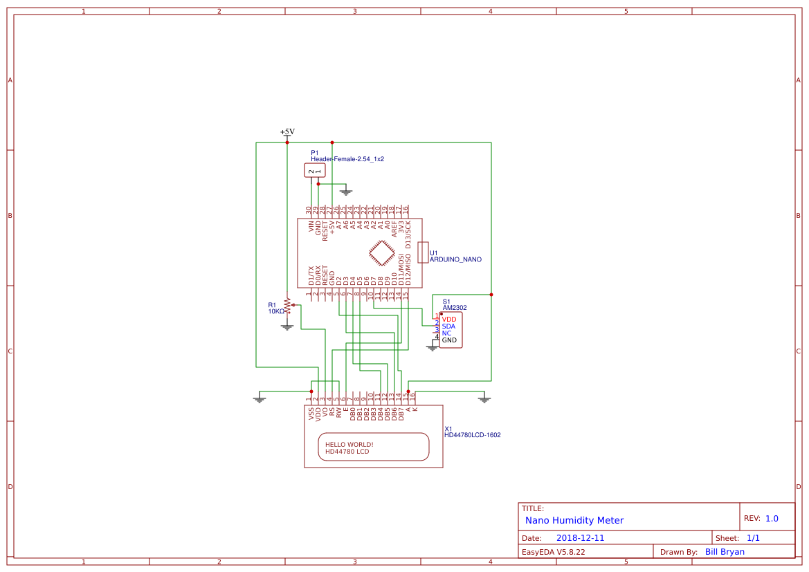 Nano Humidity Meter - EasyEDA open source hardware lab