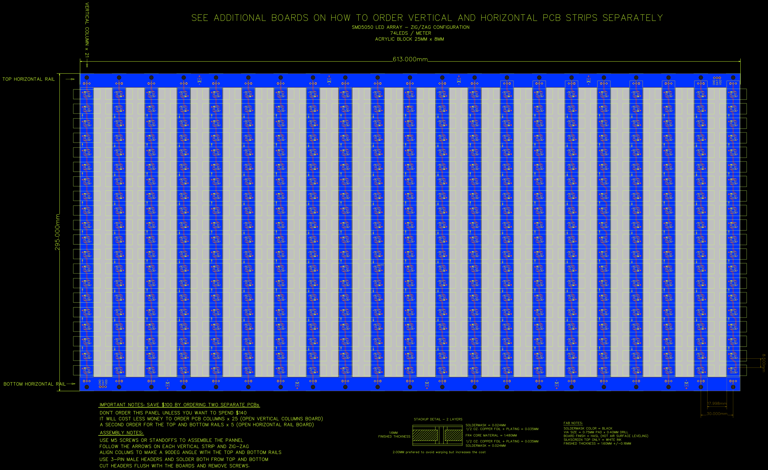21-Bars 74/m LED Master Panel - OSHWLab