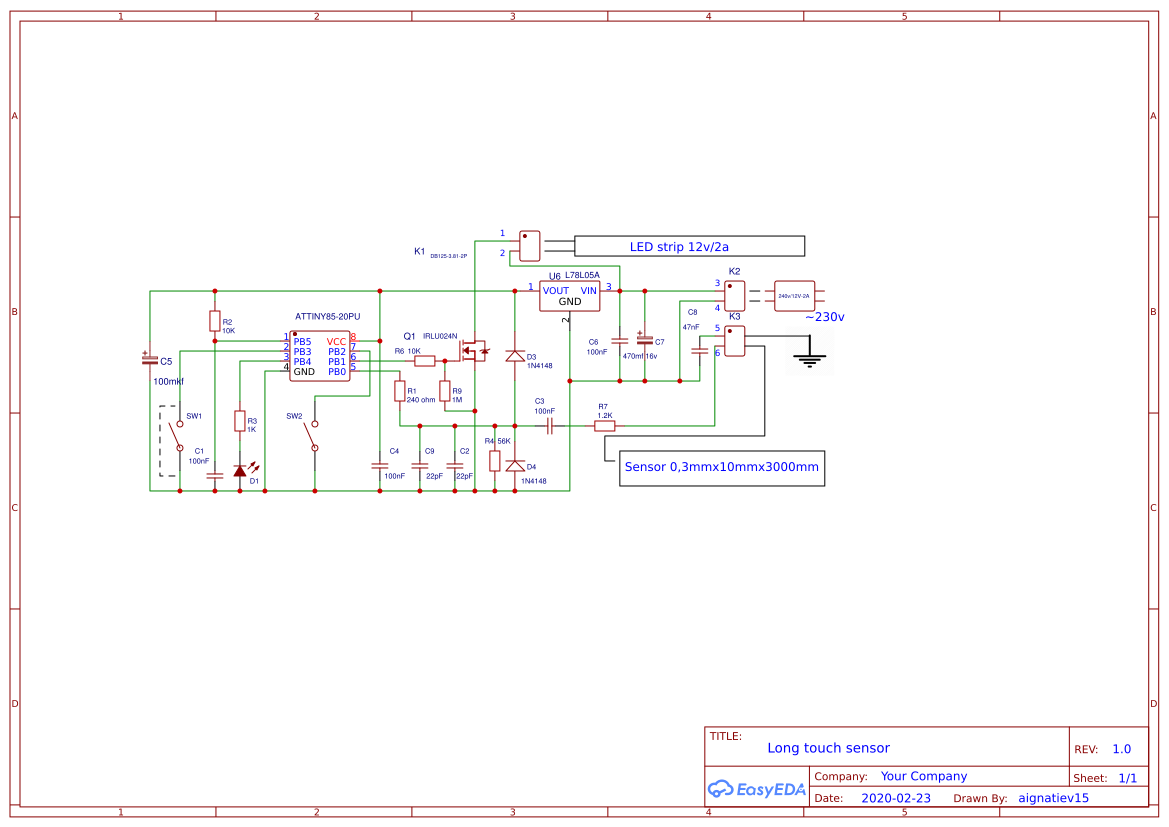 Long touch sensor. - EasyEDA open source hardware lab