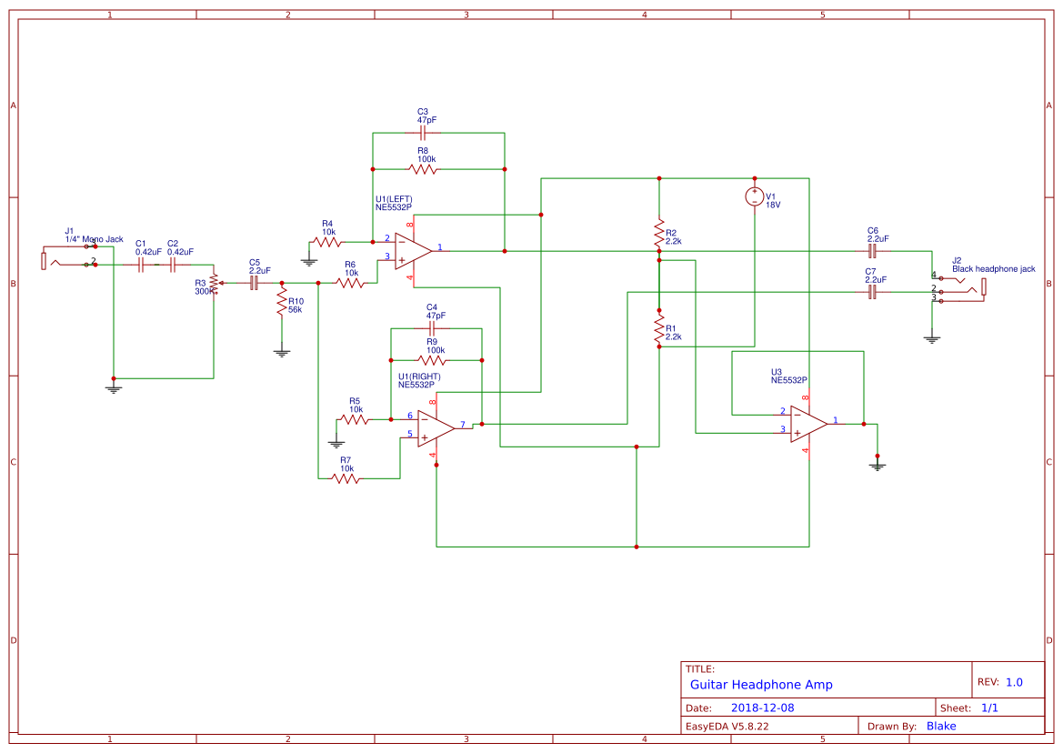 Guitar Headphone Amp - OSHWLab