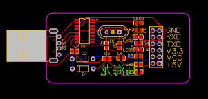 YA-CH340G-USB-TTL-RD - Platform for creating and sharing projects - OSHWLab