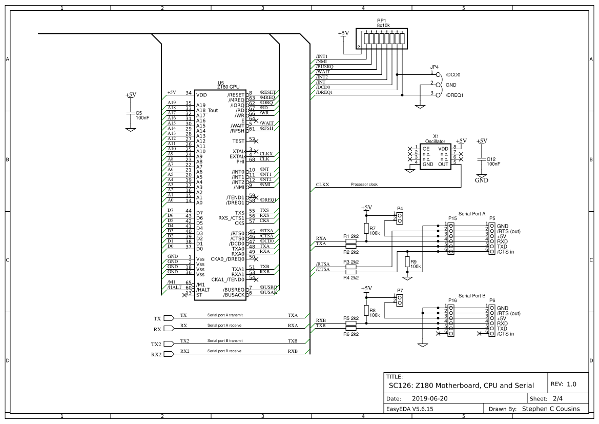 SC126 v1.0 Z180 Motherboard for RC2014 copy - OSHWLab