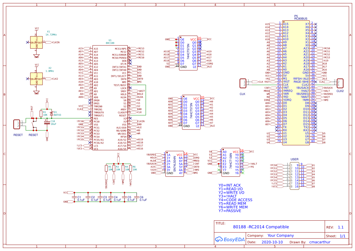 80188 -RC2014 Compatible - EasyEDA open source hardware lab