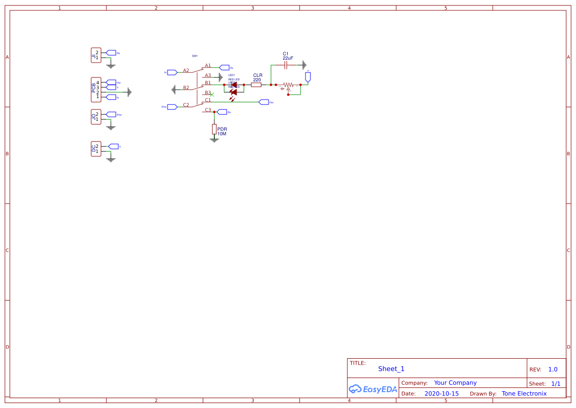 3PDT breakout pcb - EasyEDA open source hardware lab
