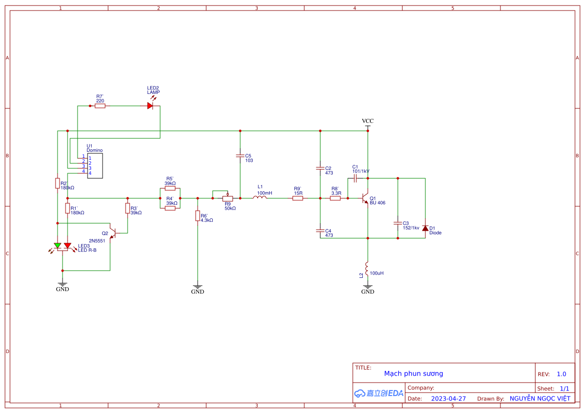 Mạch phun sương - EasyEDA open source hardware lab