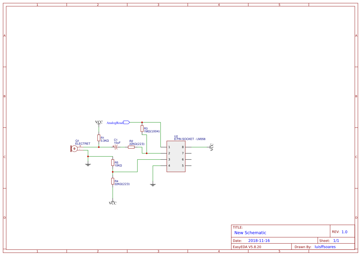 Electret-pré-amp - Platform for creating and sharing projects - OSHWLab