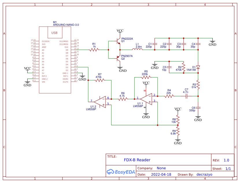 FDX-B Reader - EasyEDA open source hardware lab