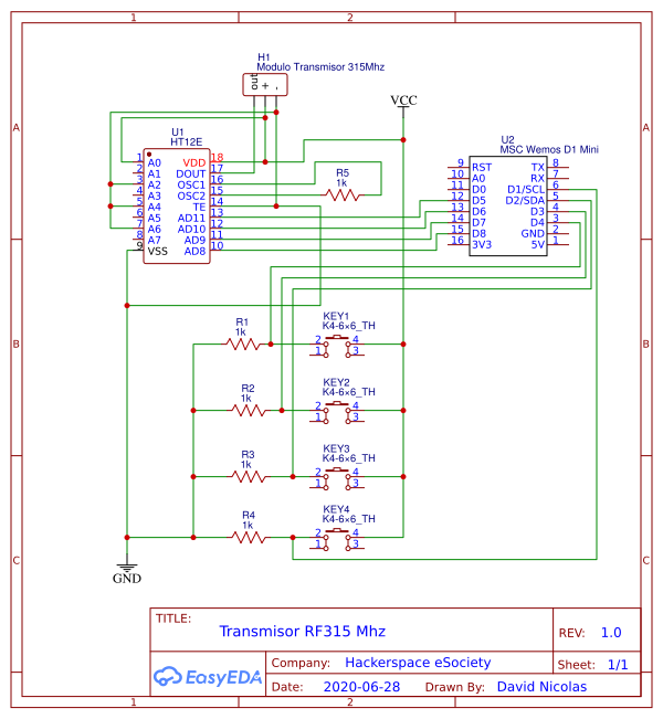 Transmisor 315Mhz - EasyEDA open source hardware lab