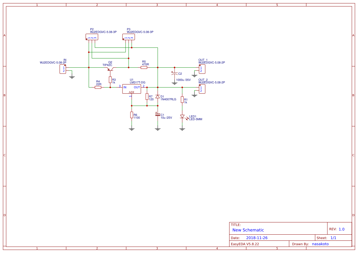 LM317 linear power regulator - EasyEDA open source hardware lab