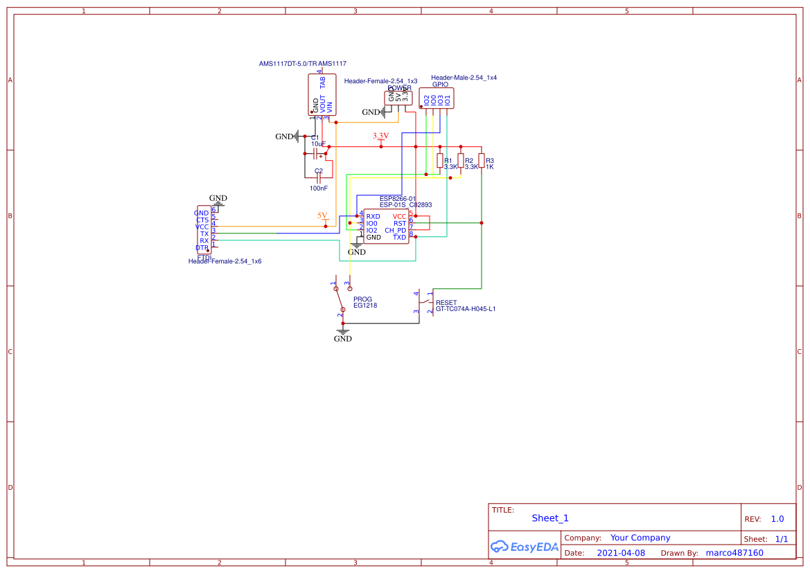 8266 ESP-01 Programmer - OSHWLab