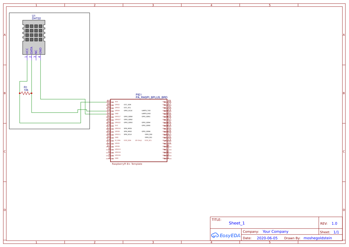 raspi heat and humidity hat - OSHWLab