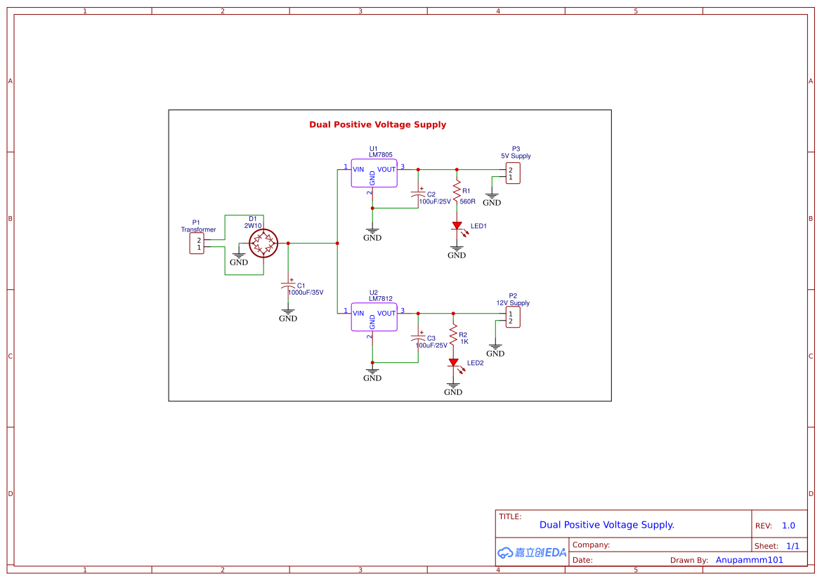 Dual Positive Voltage Supply - OSHWLab