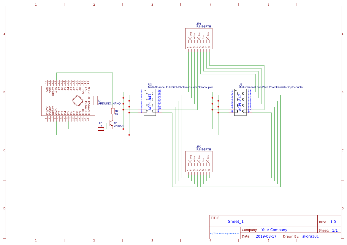 Motorola 68705 programmer - EasyEDA
