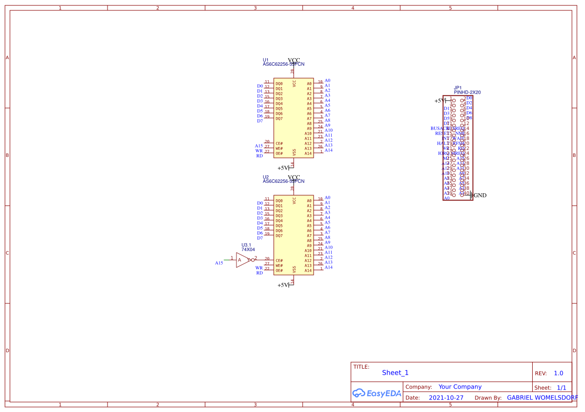 Saber87 Memory Board - EasyEDA open source hardware lab