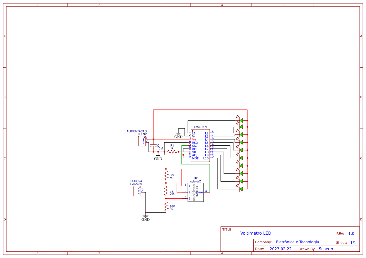Voltimetro LED - EasyEDA open source hardware lab