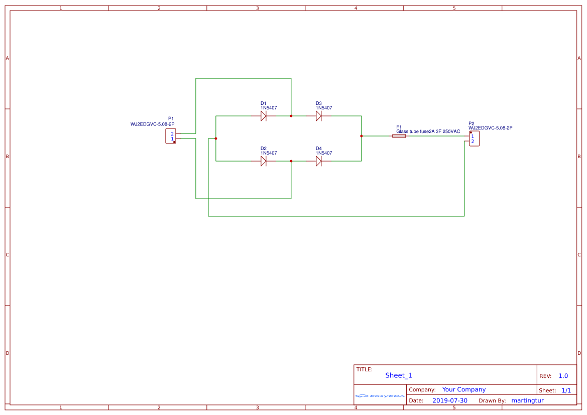 PUENTE RECTIFICADOR 1N5407 - OSHWLab