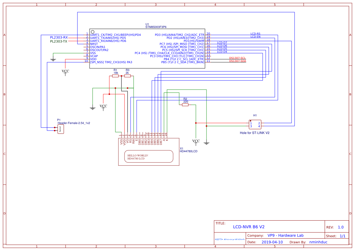 StatusBar for NV B6 V2 - OSHWLab